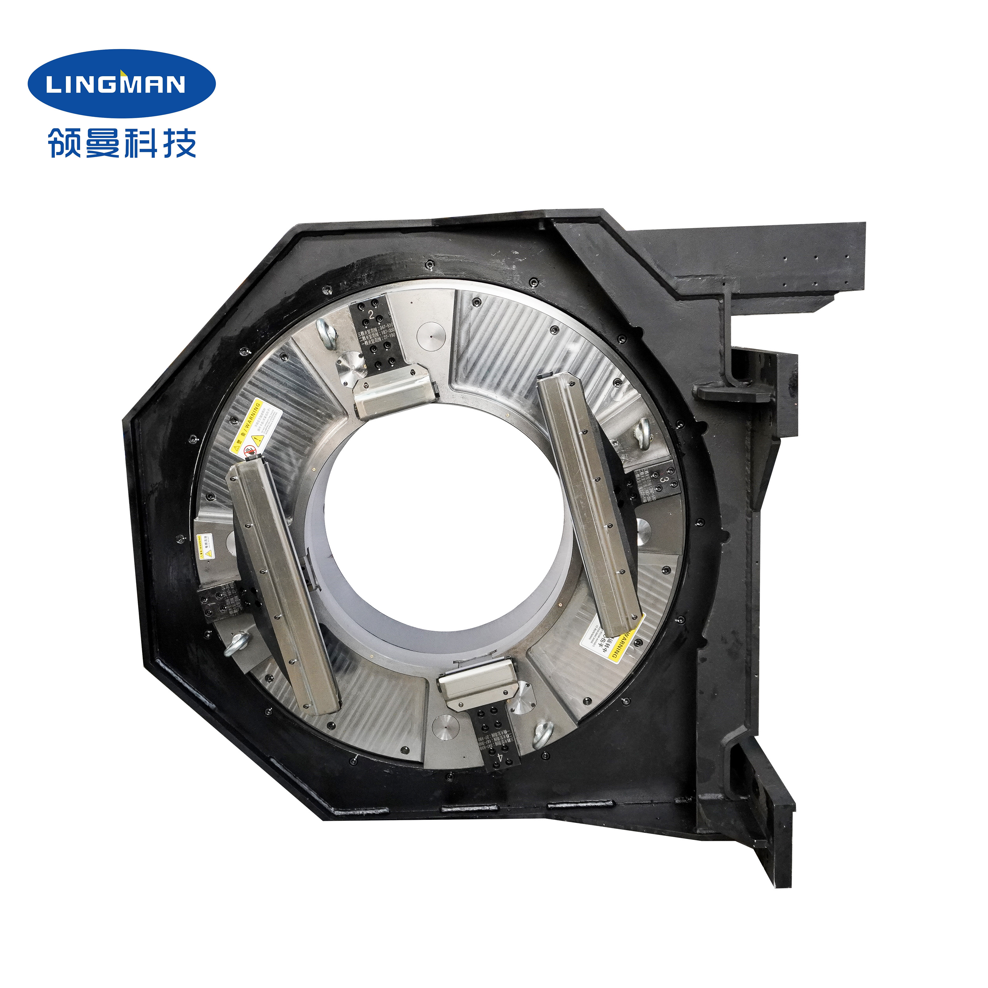 Full Stroke Hollow F520B Front Chuck 4 Jaws Pneumatic Chuck For Fiber ...