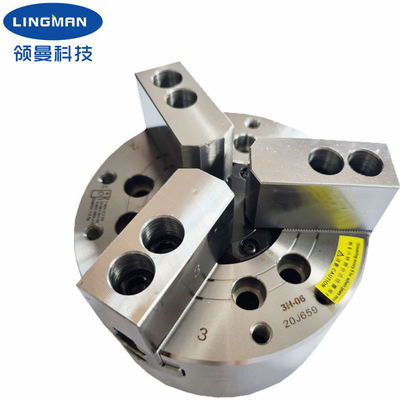 Lingman High-rigidity Structure Hydraulic High-speed Hollow Three-jaw ...