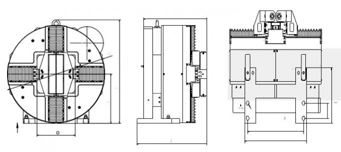 Beut Pneumatic Power Chuck CNC Rotary Chuck For Jaws Laser Pipe Cutting